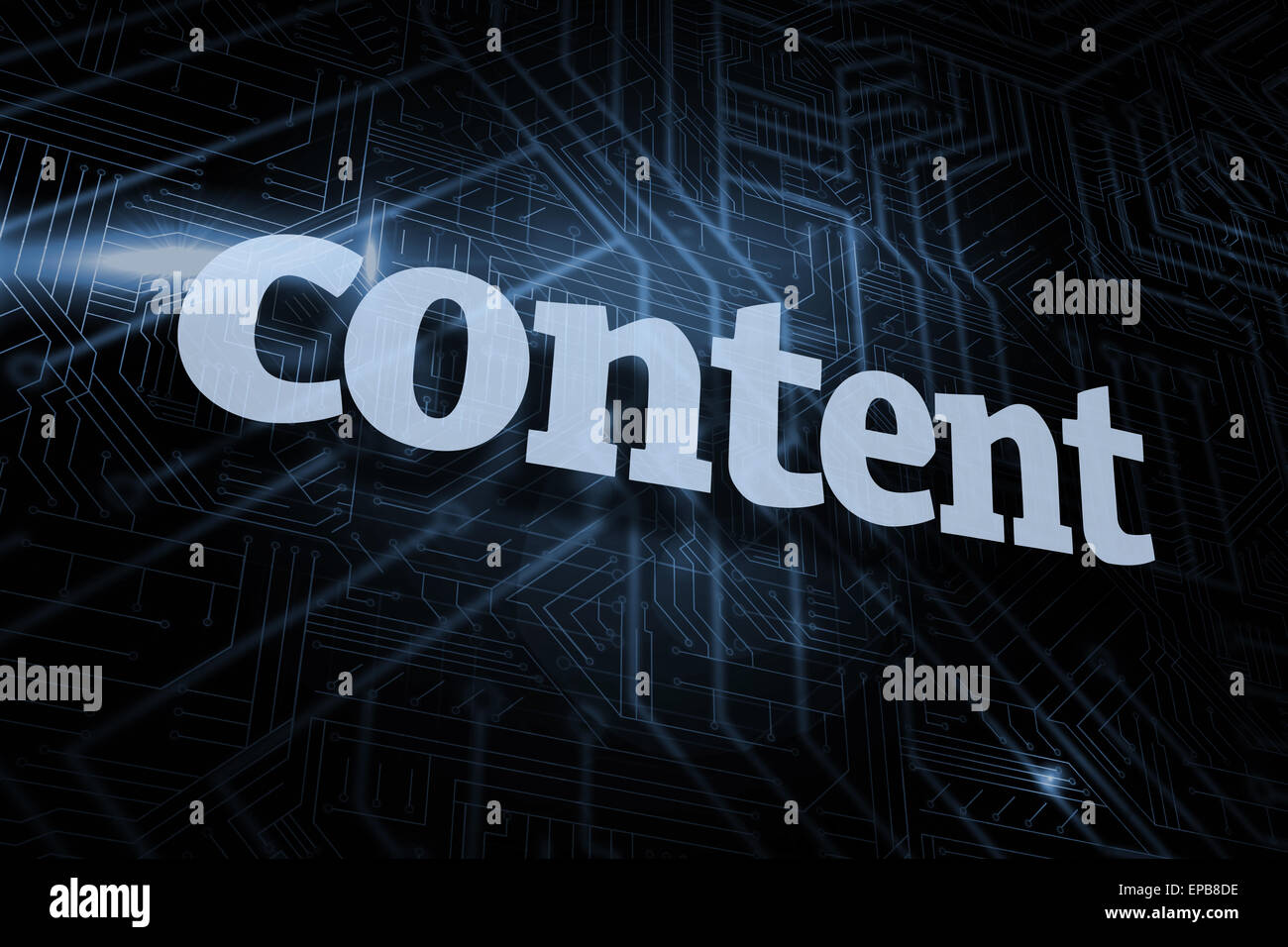 Content against futuristic black and blue background Stock Photo - Alamy