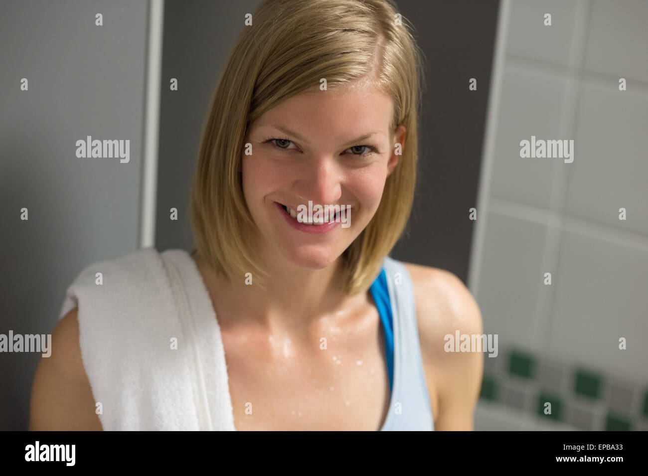 Sweaty woman exercise sport hi-res stock photography and images - Alamy
