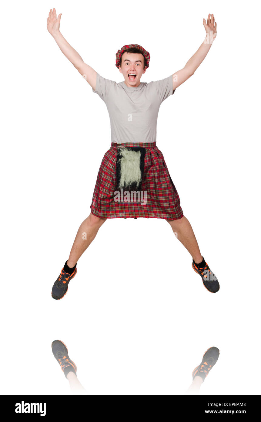 Funny scotsman isolated on white Stock Photo - Alamy