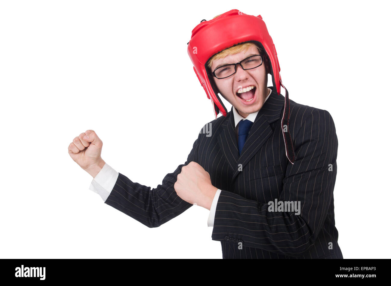 Funny boxer in boxing gloves Cut Out Stock Images & Pictures - Alamy