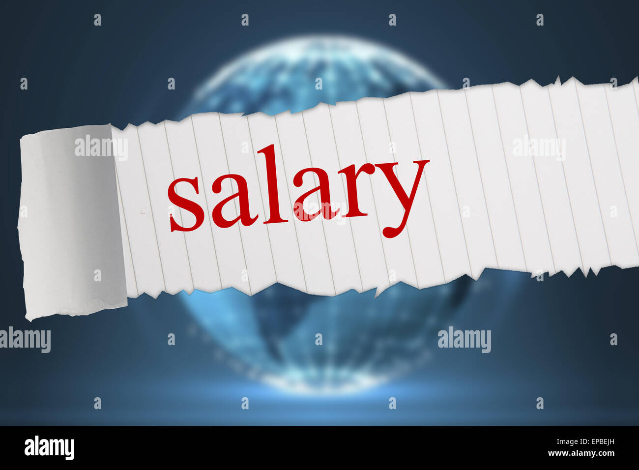 The word salary against glowing sphere on black background Stock Photo ...
