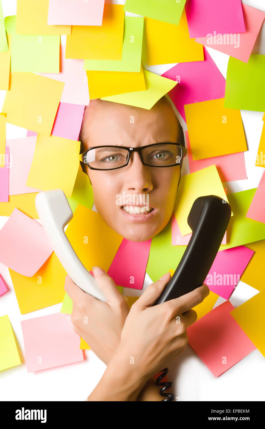 Woman face post it notes hi-res stock photography and images - Alamy