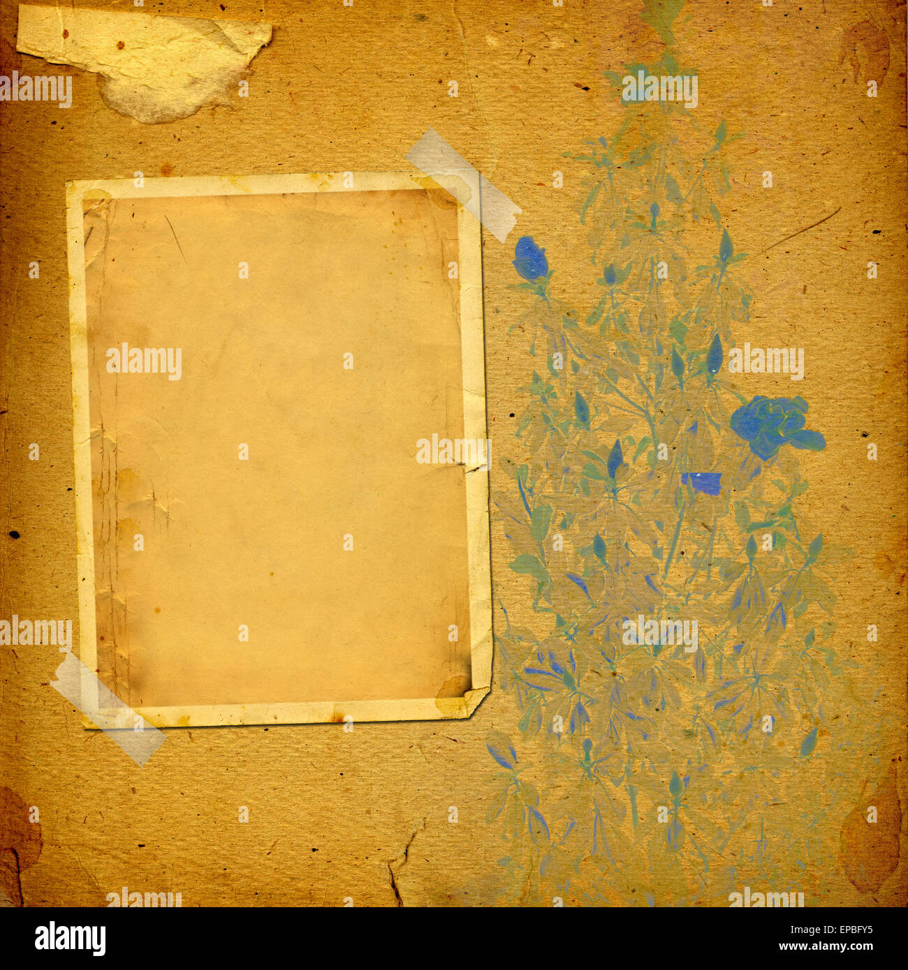 Old vintage album with paper frames for photos Stock Photo - Alamy