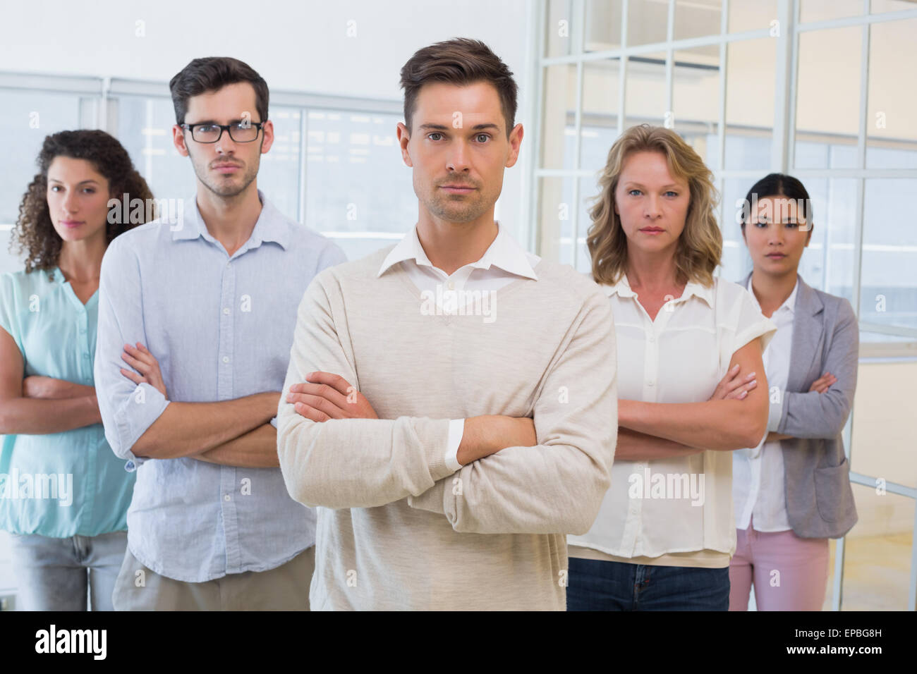 Man woman arms crossed frowning hi-res stock photography and images - Alamy