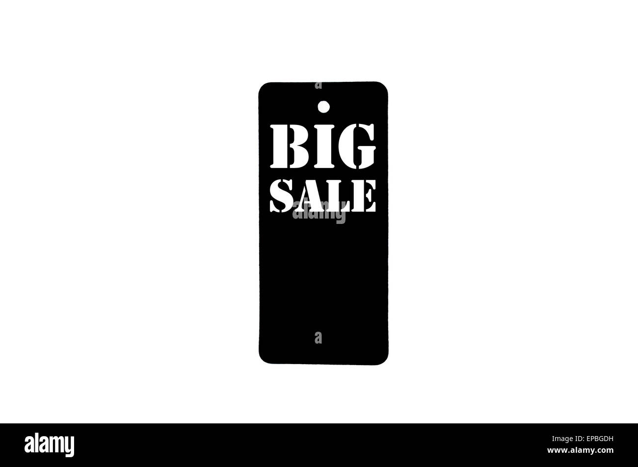 Big sale tag isolated on white background with copy space available ...