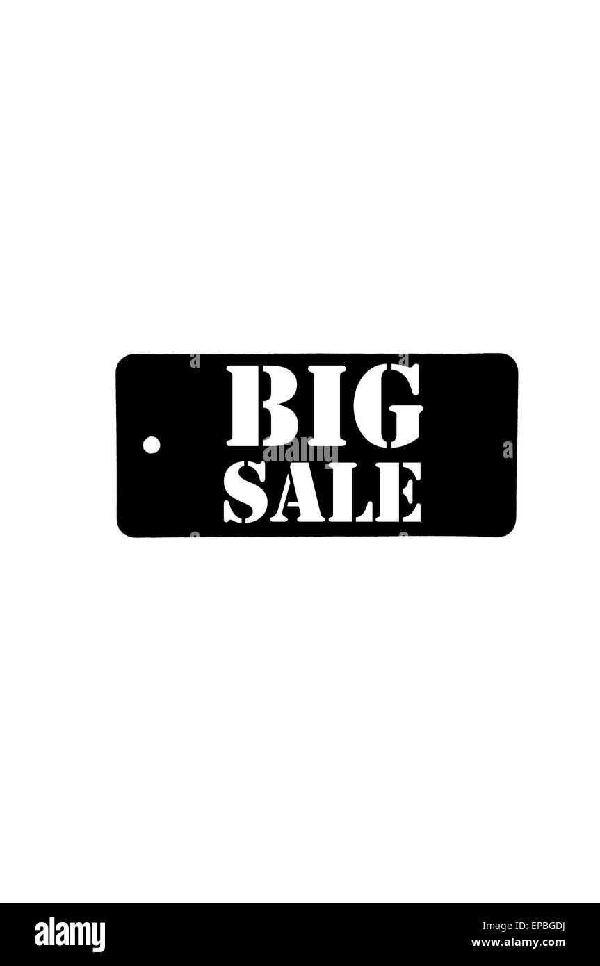 Big sale tag isolated on white background with copy space available ...