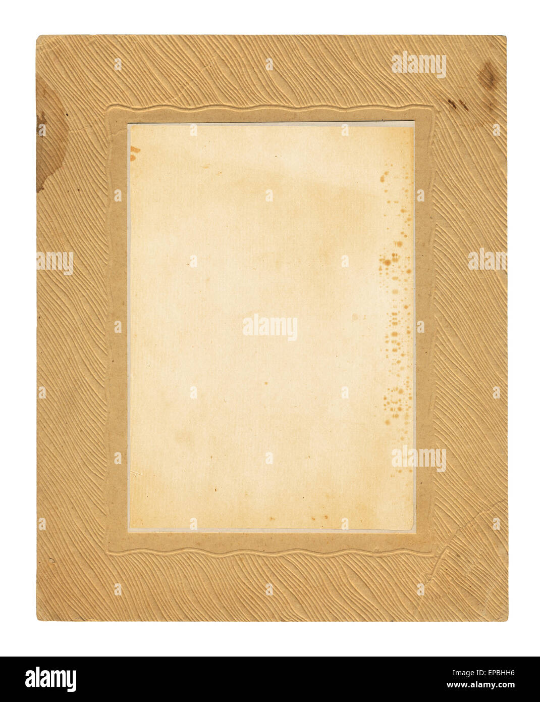 Old embossed cardboard frame isolated on white background Stock Photo ...