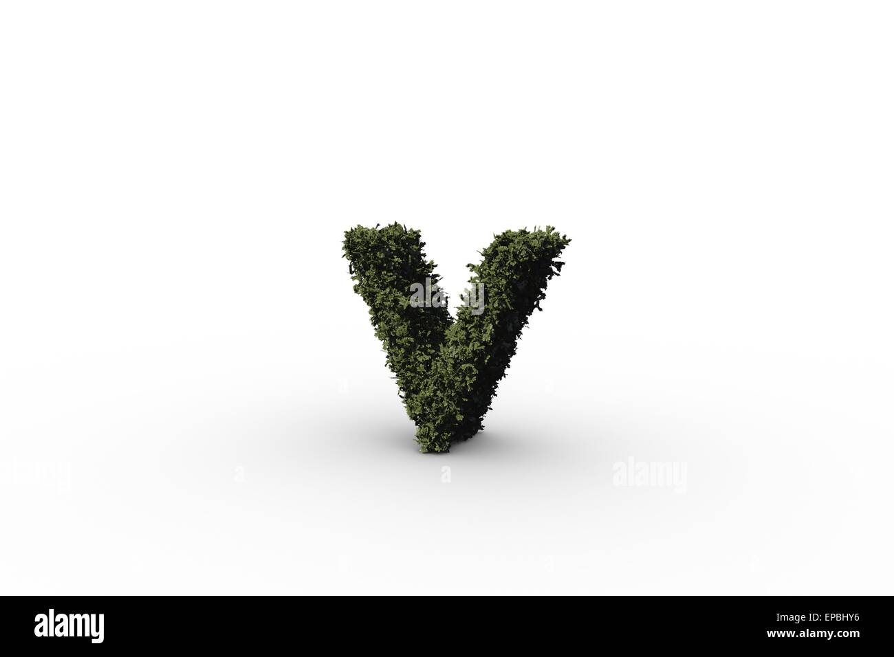 Lower case letter v made of leaves Stock Photo - Alamy