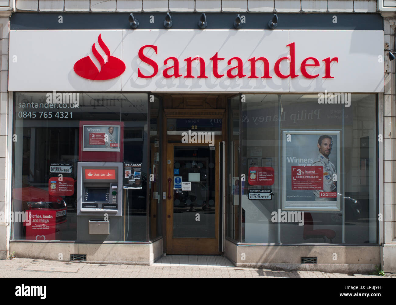 British bank santander hi-res stock photography and images - Alamy