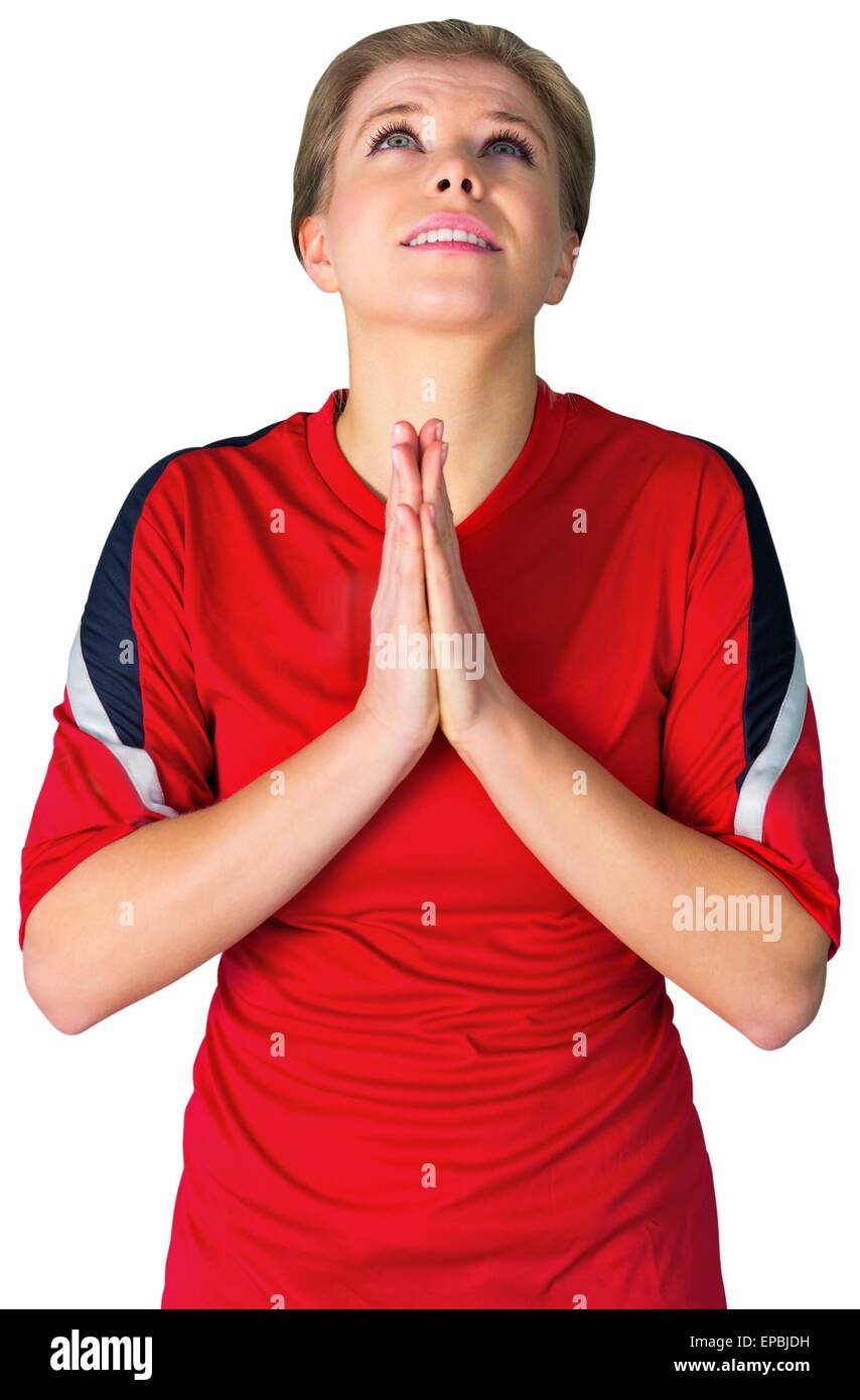 Nervous football fan in red hi-res stock photography and images - Alamy