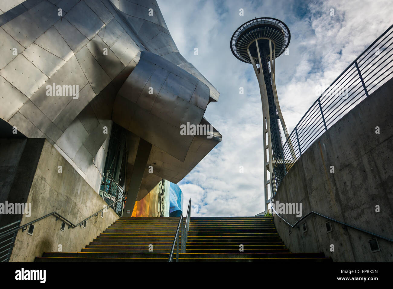 The Space Needle and Experience Music Project Museum at the Seattle ...