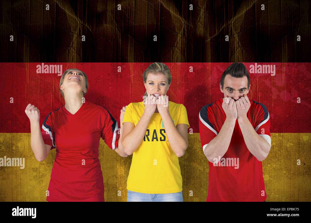 Various football fans Stock Photo - Alamy