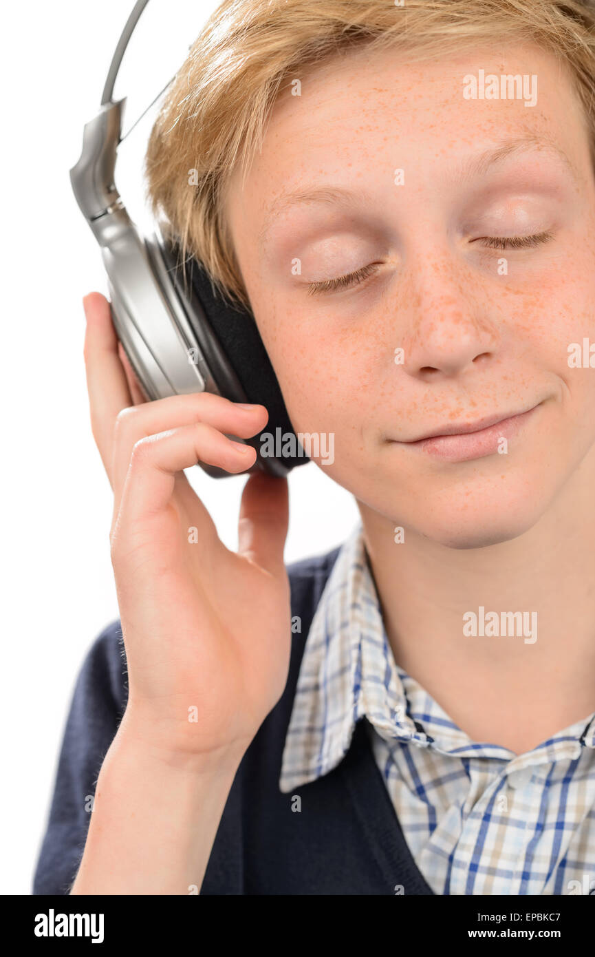 Boy eyes closed relaxed hi-res stock photography and images - Alamy