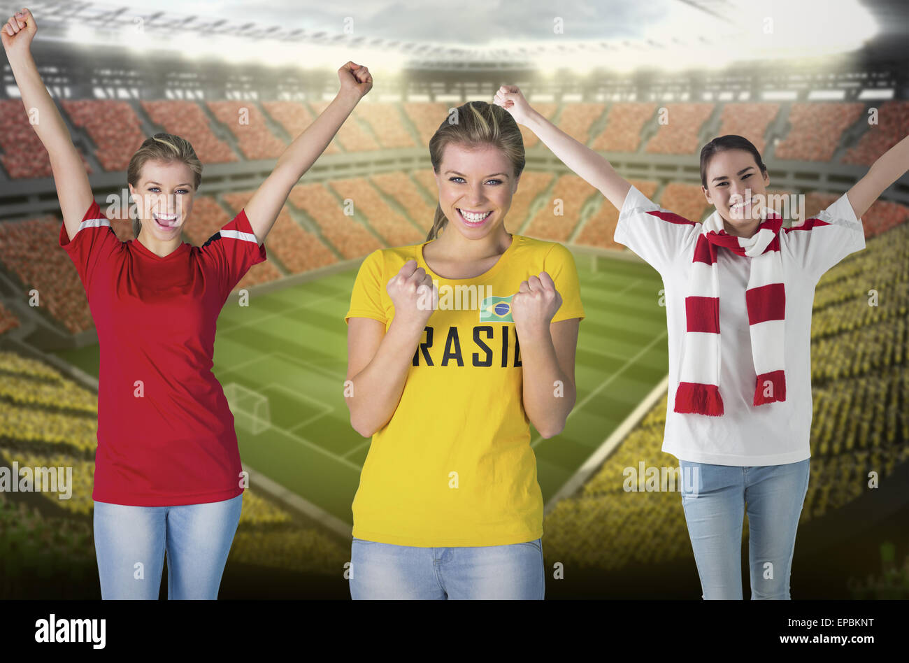 Various football fans Stock Photo - Alamy