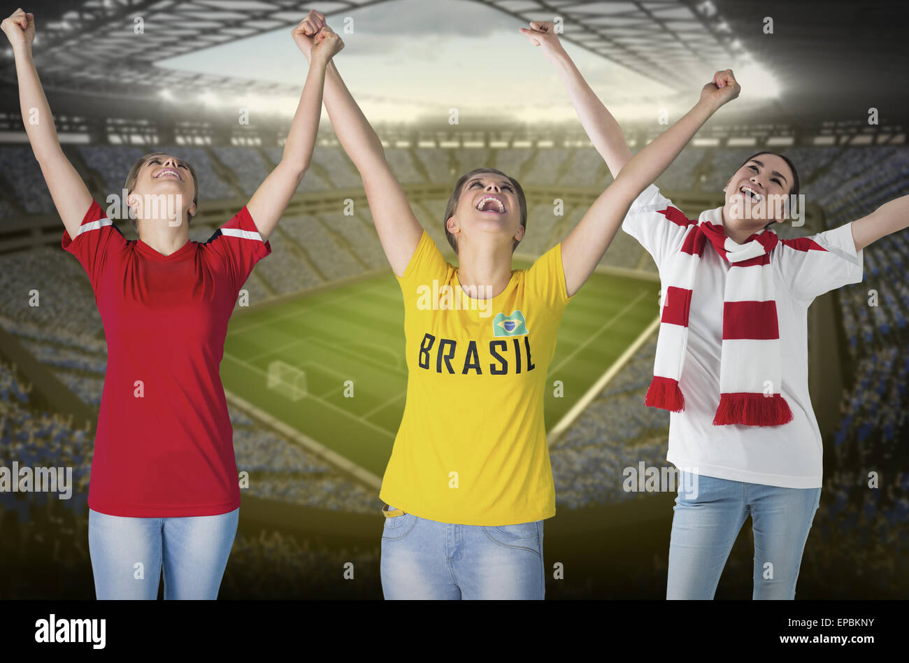 Various football fans Stock Photo - Alamy