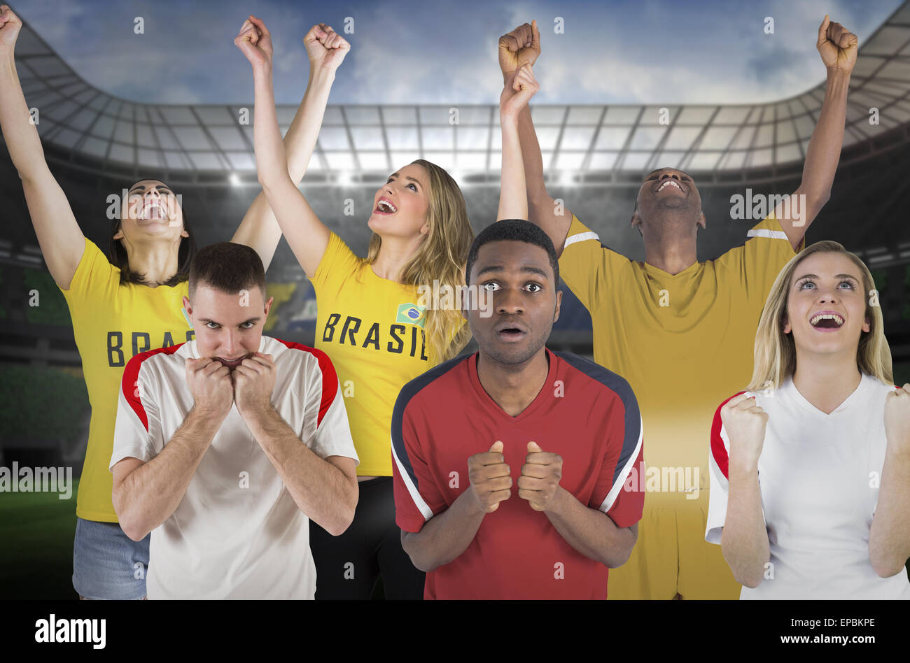 Various football fans Stock Photo - Alamy
