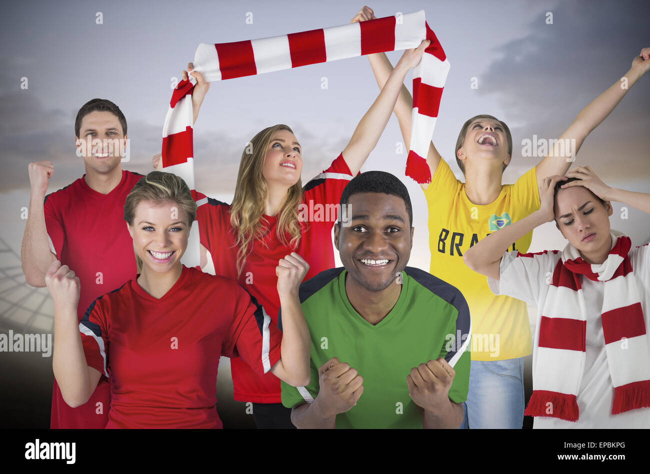 Various football fans Stock Photo - Alamy