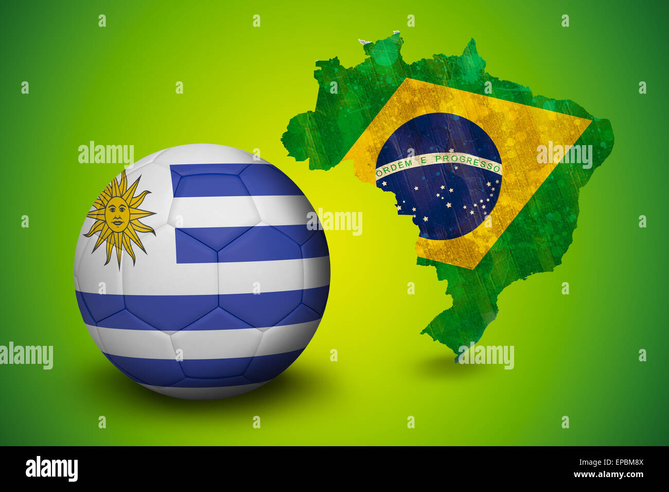 Football in uruguay colours Stock Photo - Alamy