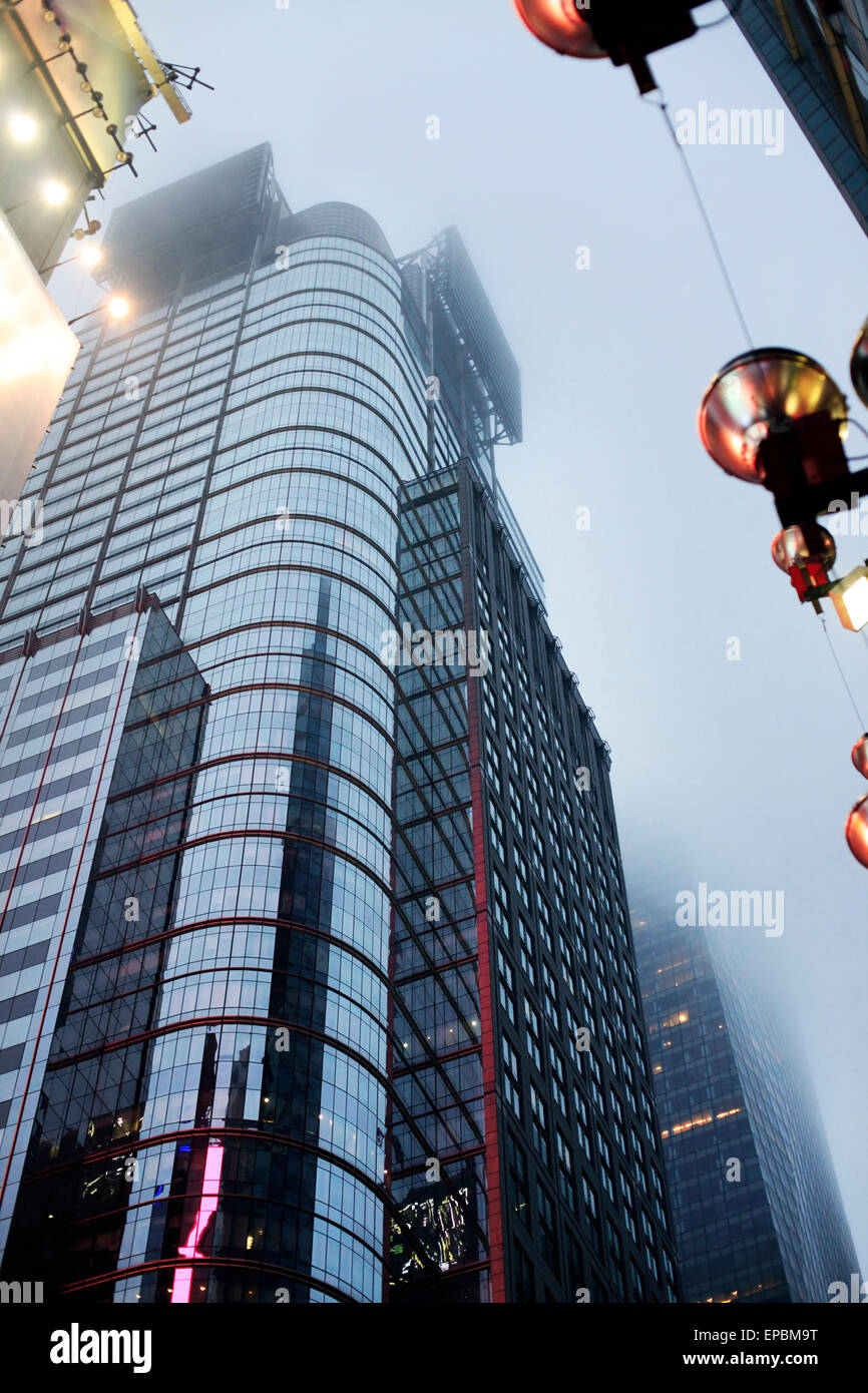 high-rise building in the fog Stock Photo - Alamy