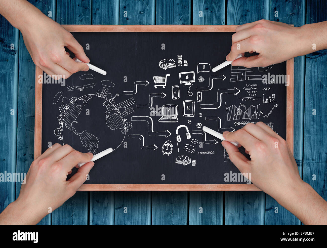 Multiple hands holding world hi-res stock photography and images - Alamy