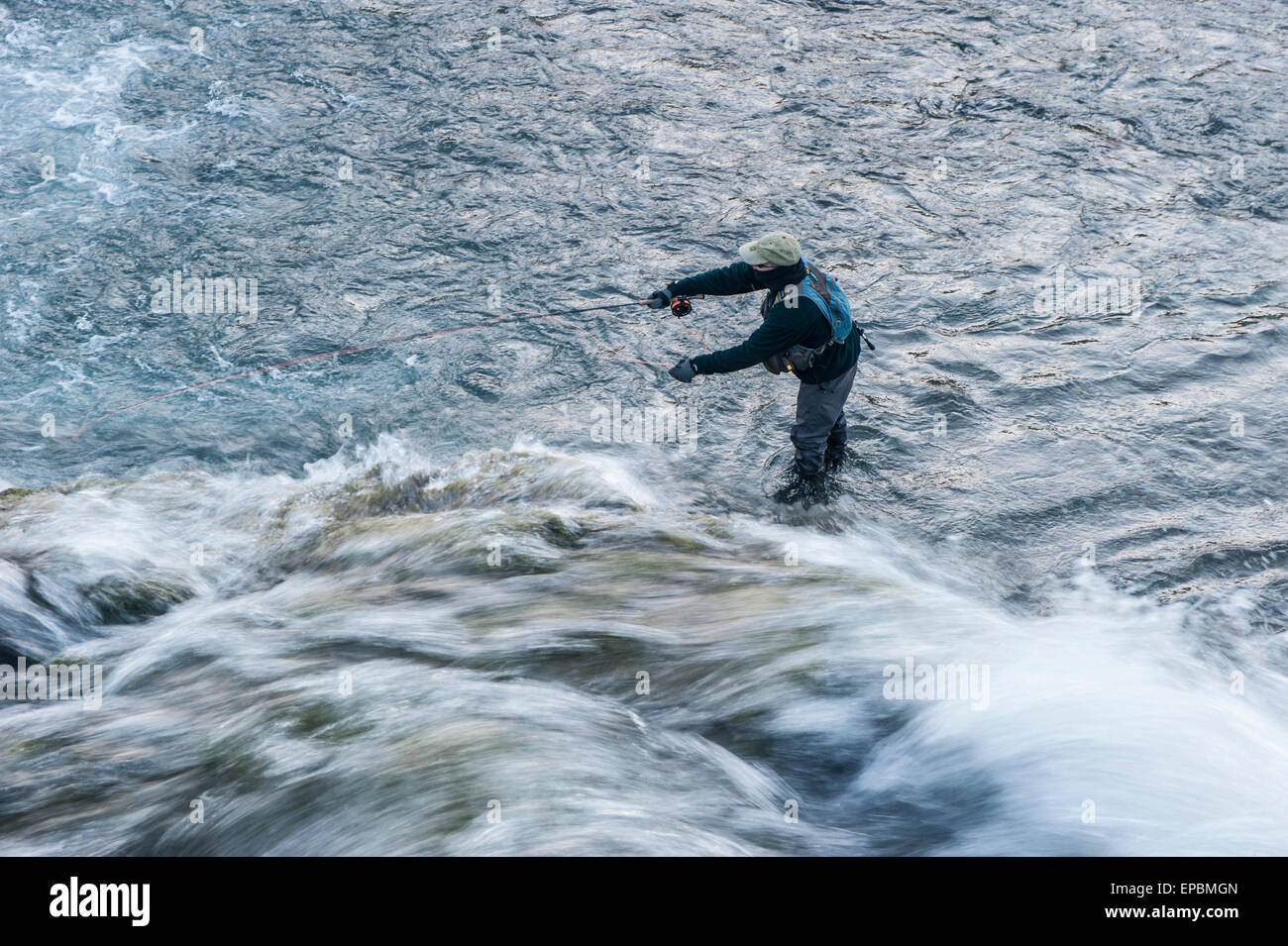 Iceland holiday and tourism pictures - fly fishing the river Varma ...