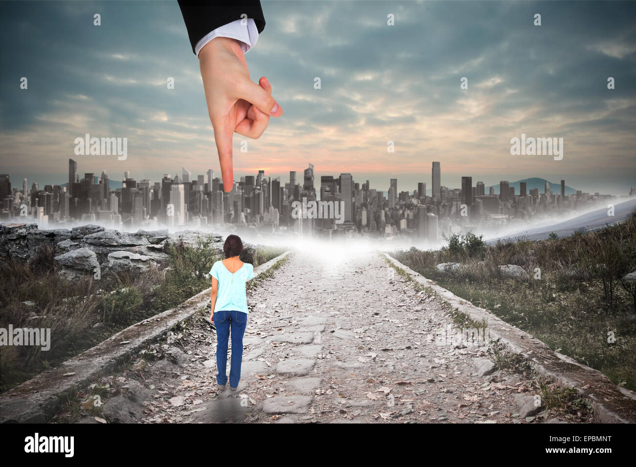 Giant hand pointing finger hi-res stock photography and images - Alamy