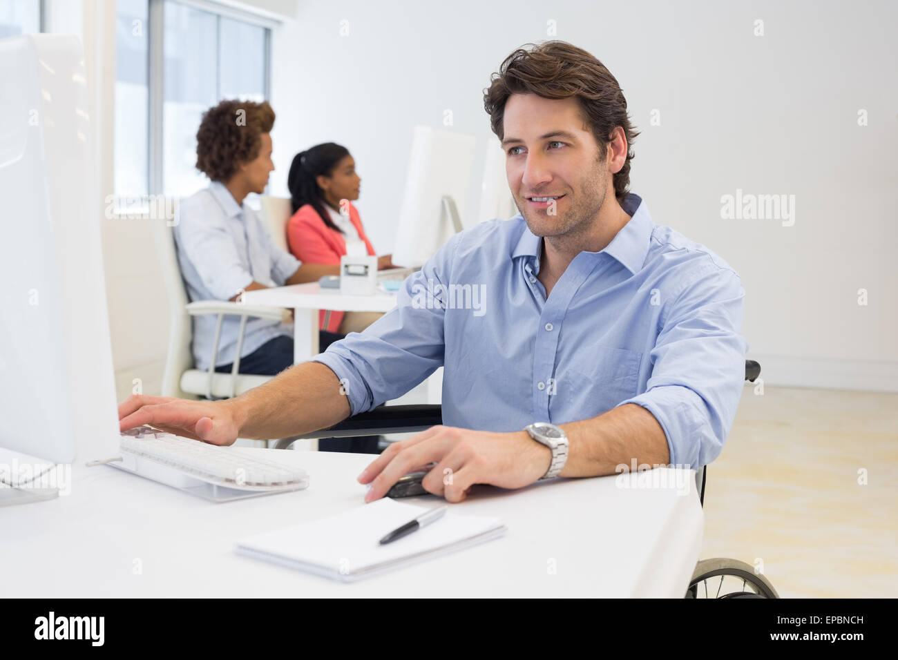 Businessman with disability works hard Stock Photo - Alamy