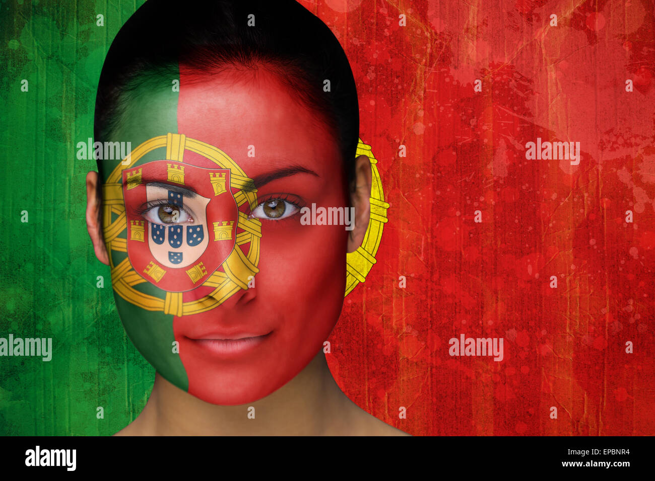 Portugal flag face paint hi-res stock photography and images - Alamy