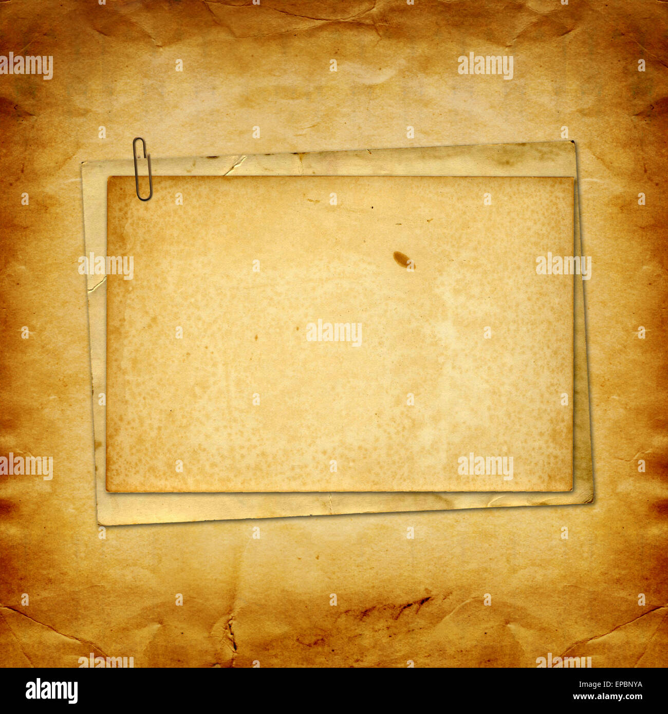 Old vintage paper with grunge frames for photos Stock Photo - Alamy