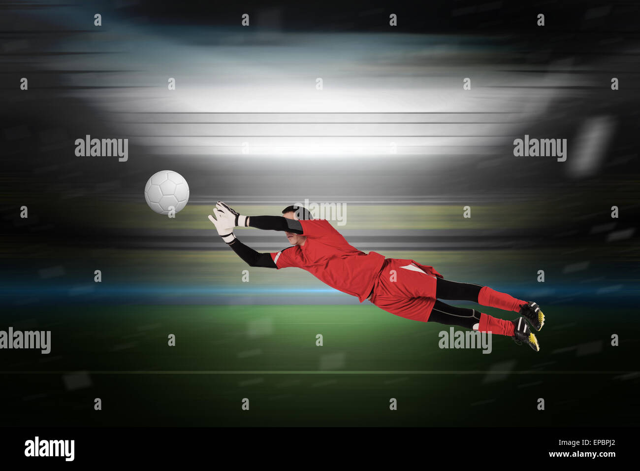Jumping goal keeper hi-res stock photography and images - Alamy