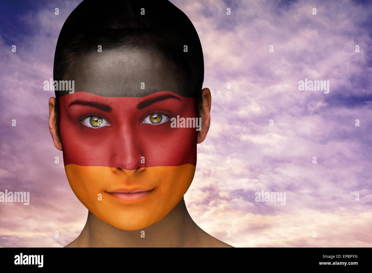 Germany flag facepaint hi-res stock photography and images - Alamy