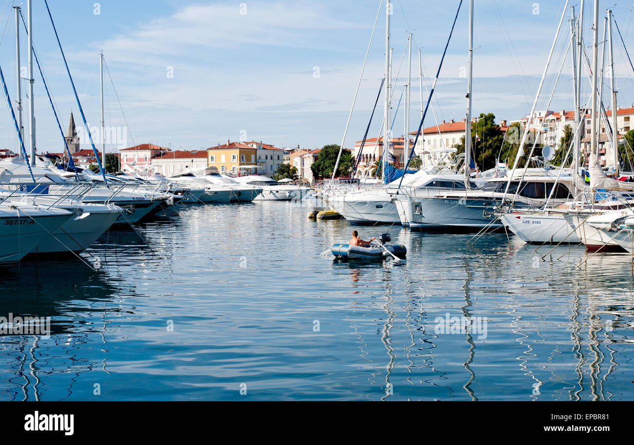 Porec, Croatia - August 04,2014, Beautiful view on the Marina with a ...