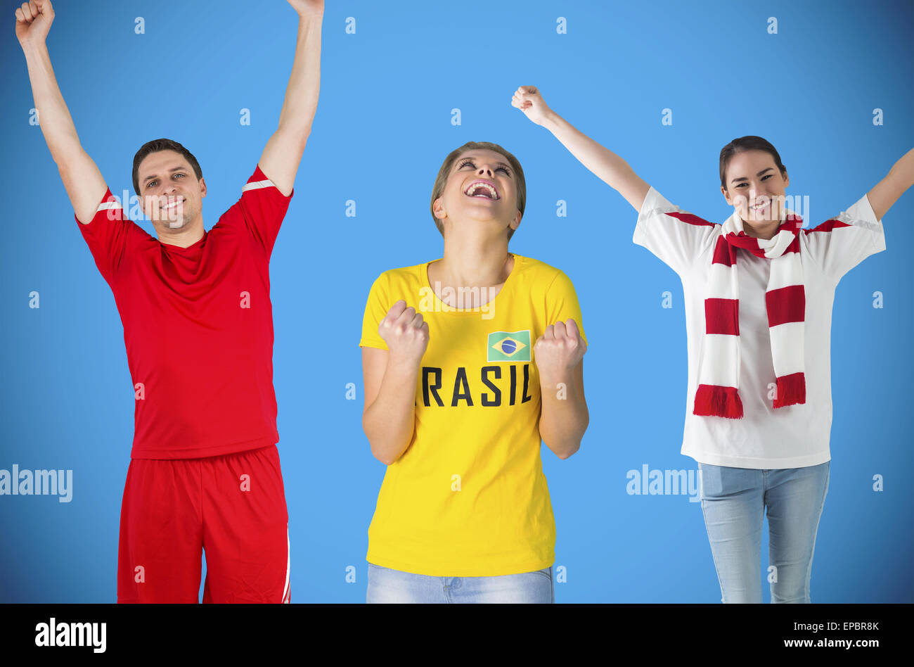 Female player wearing blue hi-res stock photography and images - Alamy