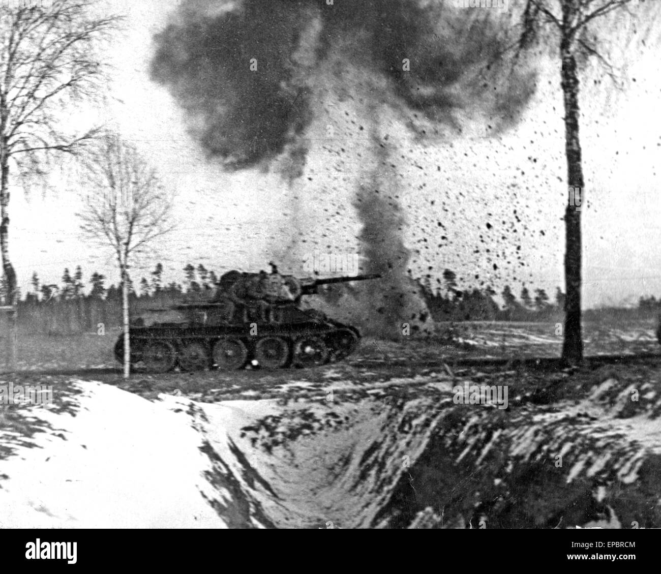 RED ARMY tank advancing through eats Germany in 1945 Stock Photo - Alamy