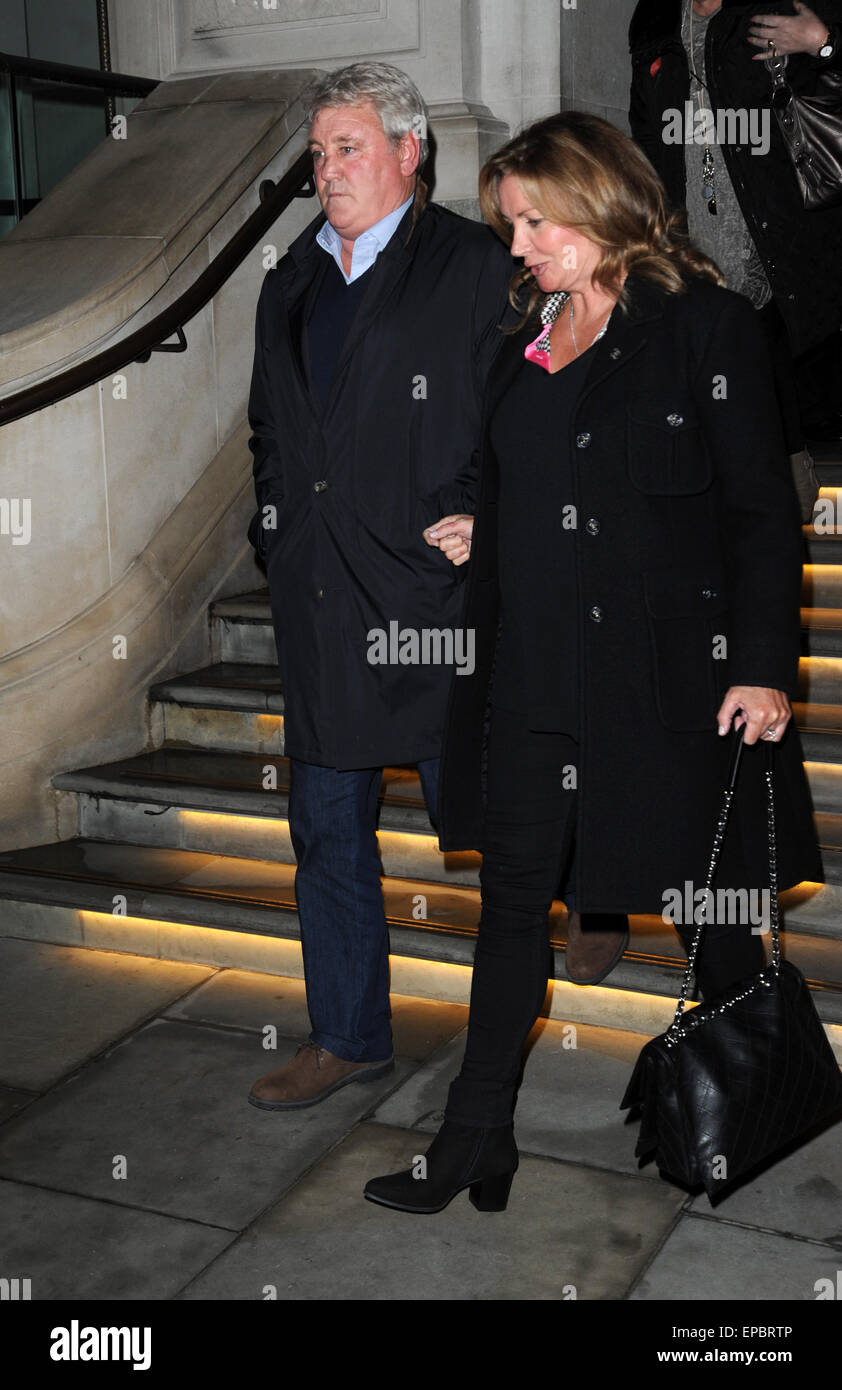 Steve Bruce and his wife Janet Bruce leave a hotel in London Featuring ...