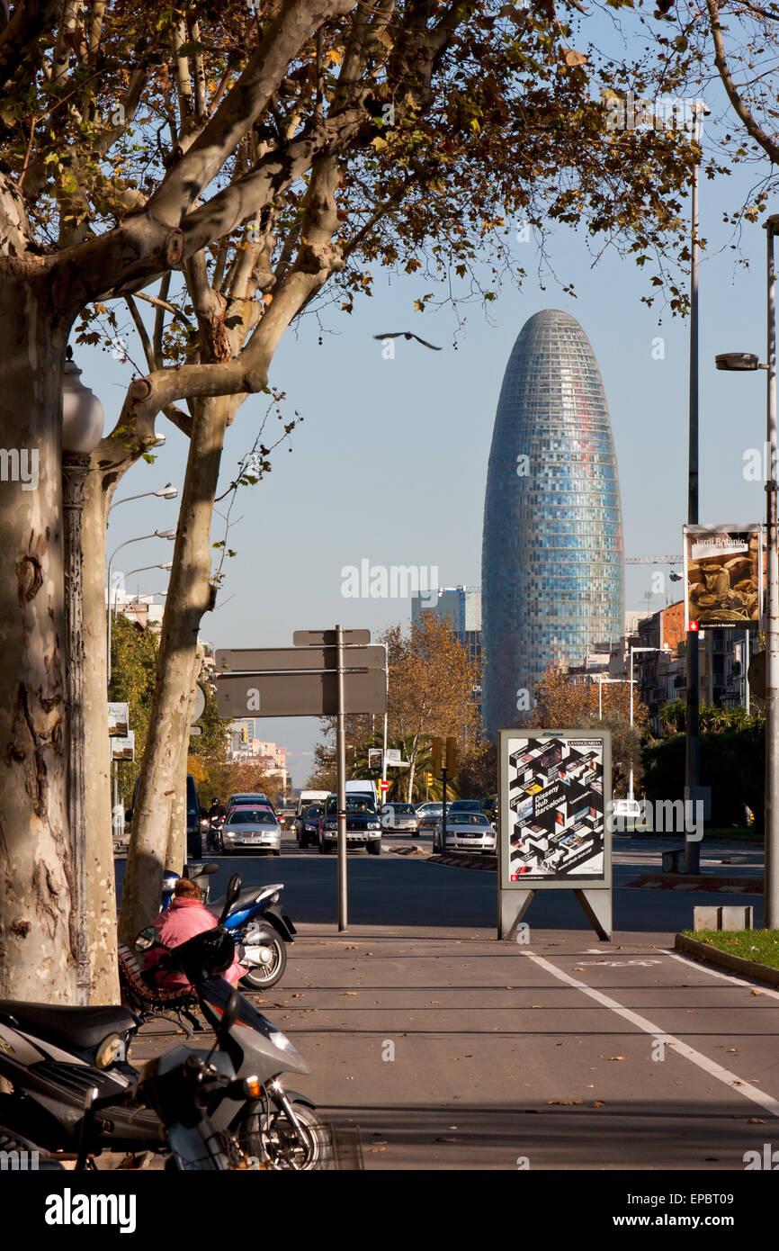 Torre agbar skyscraper hi-res stock photography and images - Alamy