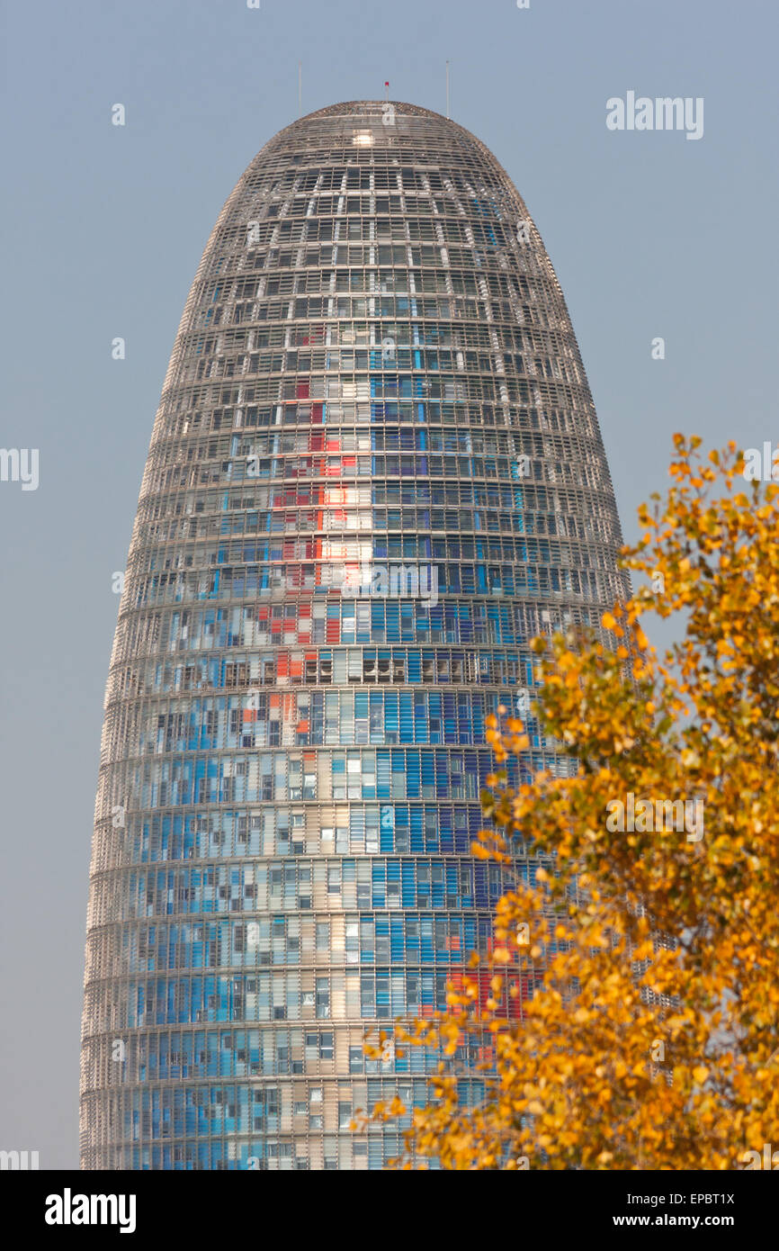 Torre Agbar in Barcelona Stock Photo - Alamy