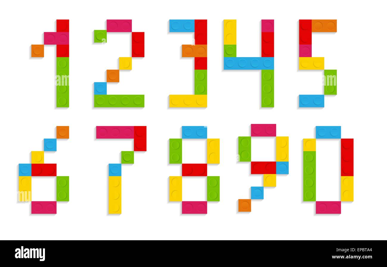 Block Numbers Sign Vector Illustration Stock Vector Image & Art - Alamy