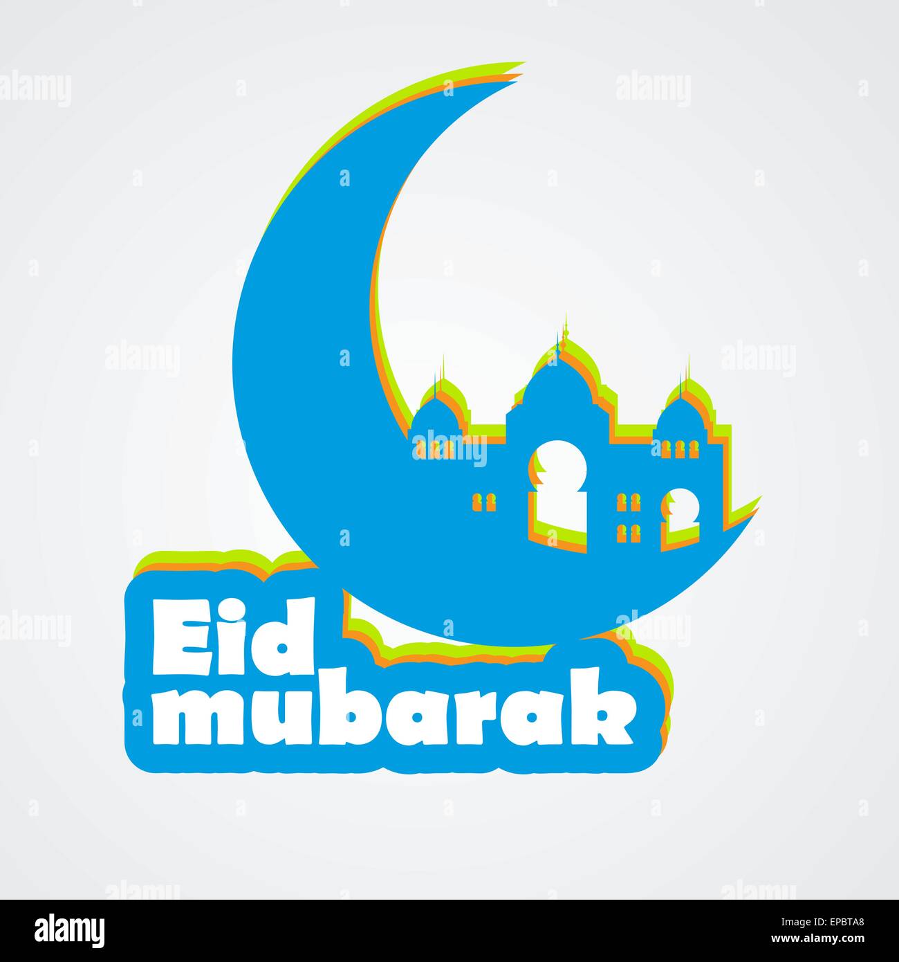 Background for Muslim Community Festival Vector Illustration Stock ...