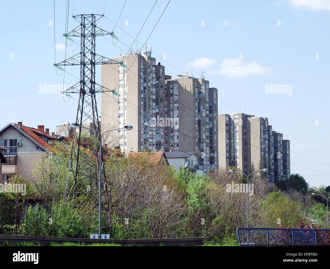 Electric energy and the settlement Stock Photo - Alamy