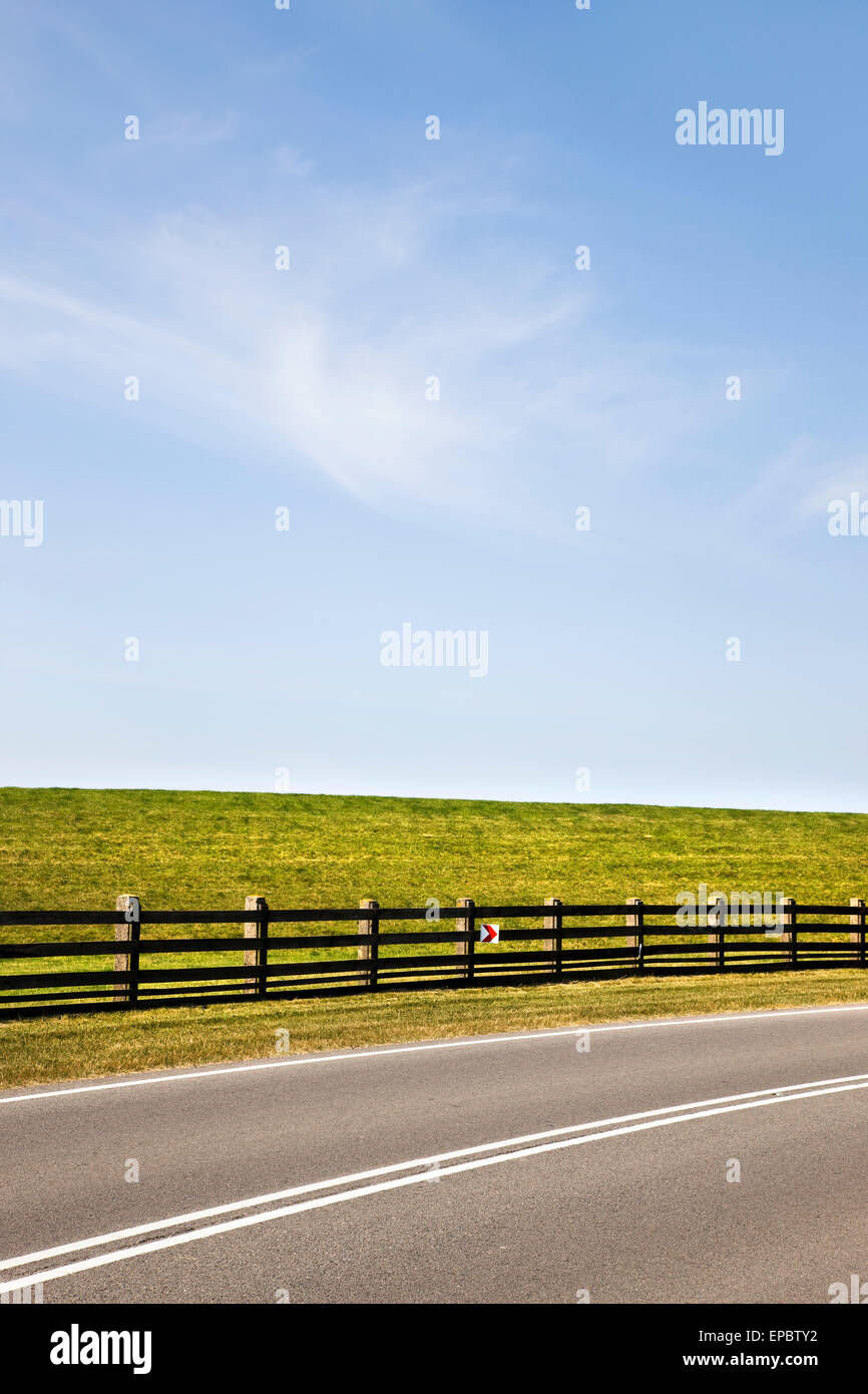 Curve In Country Road, Holland, Netherlands Stock Photo - Alamy