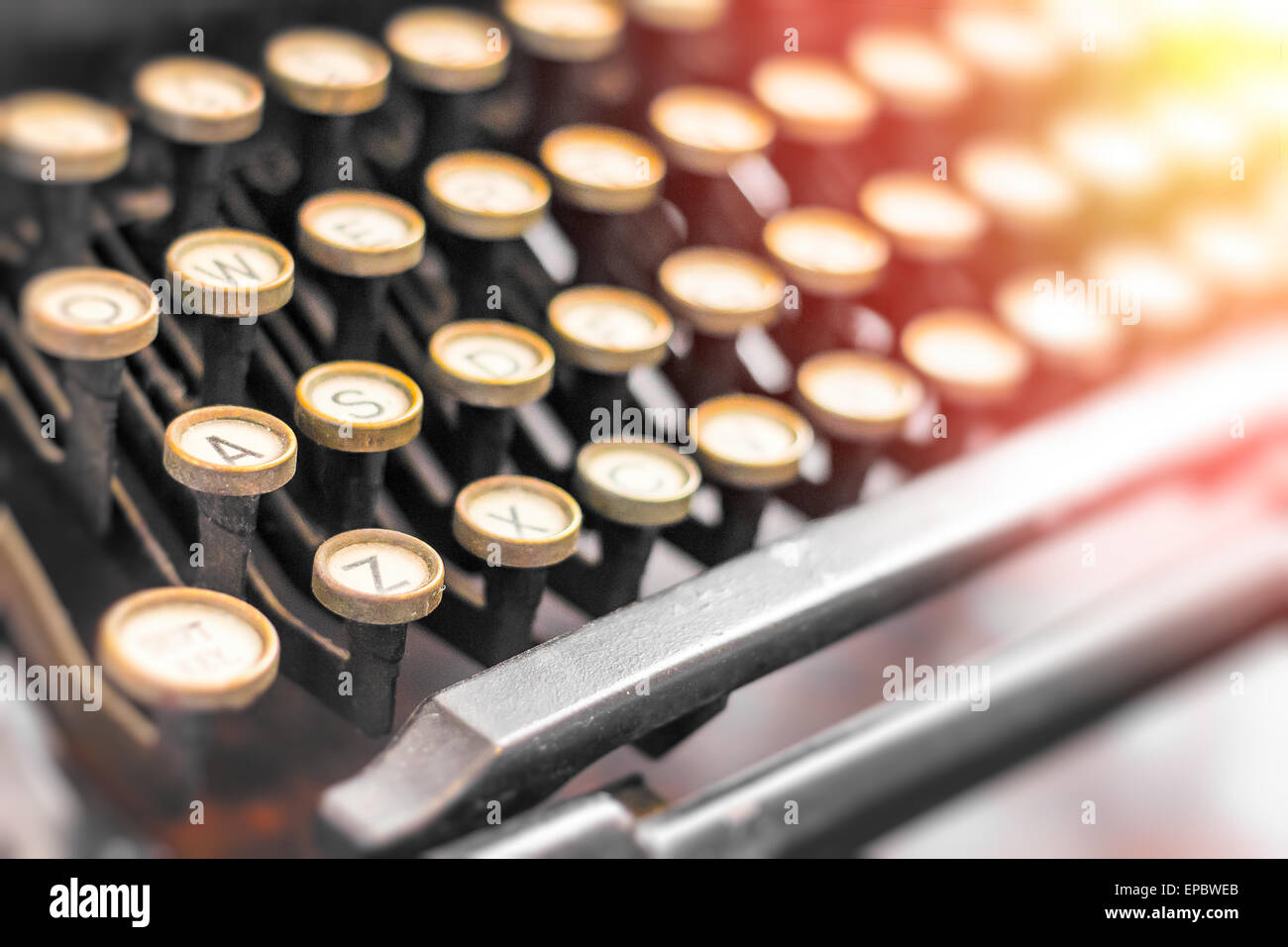 Old vintage typewriter keys in this retro creative writing and ...