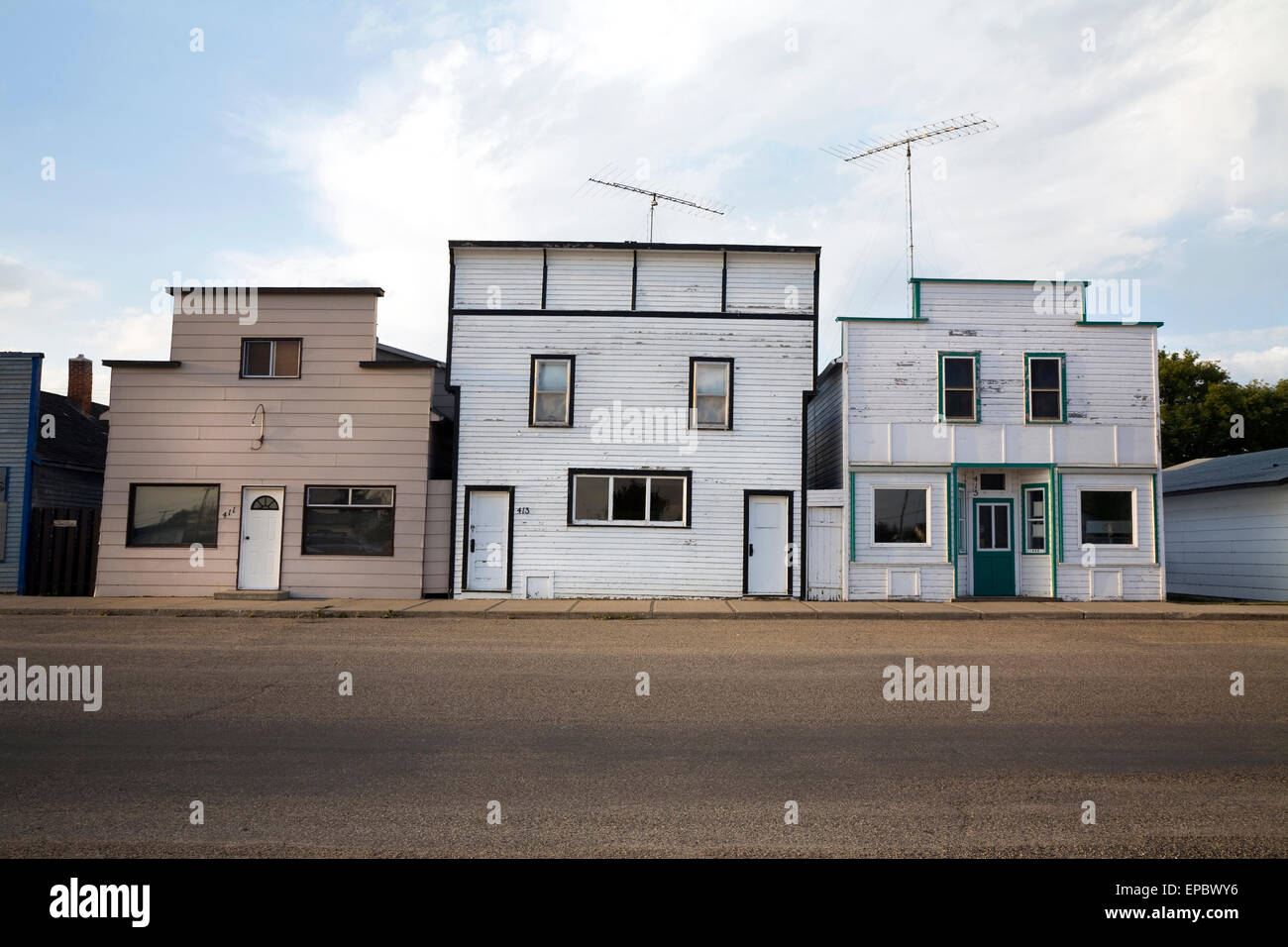Buildings In A Small Town, Saskatchewan Stock Photo - Alamy