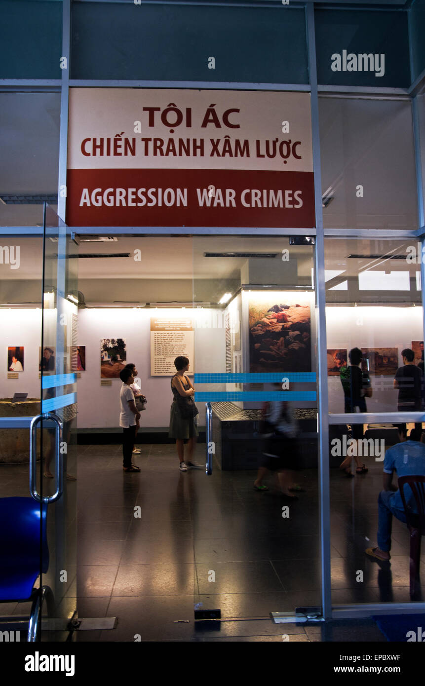 War Remnants Museum, Aggression war crimes exhibit room entrance ...