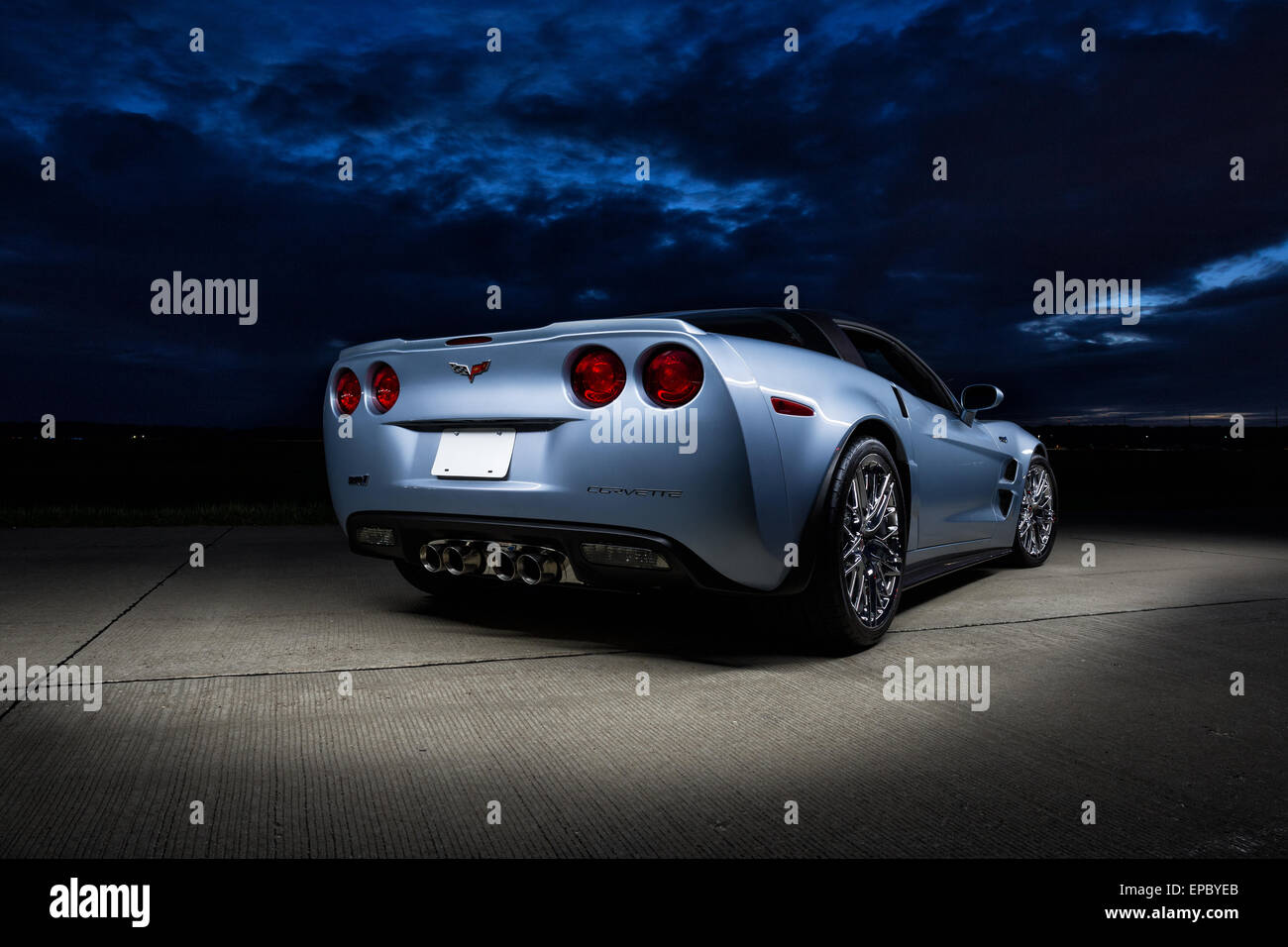 Baby blue corvette hi-res stock photography and images - Alamy