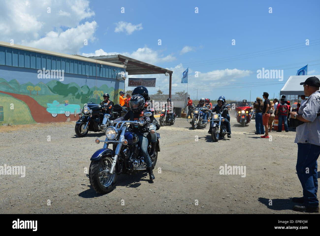 Biker event in Ponce, Puerto Rico. Caribbean Island. USA territory ...
