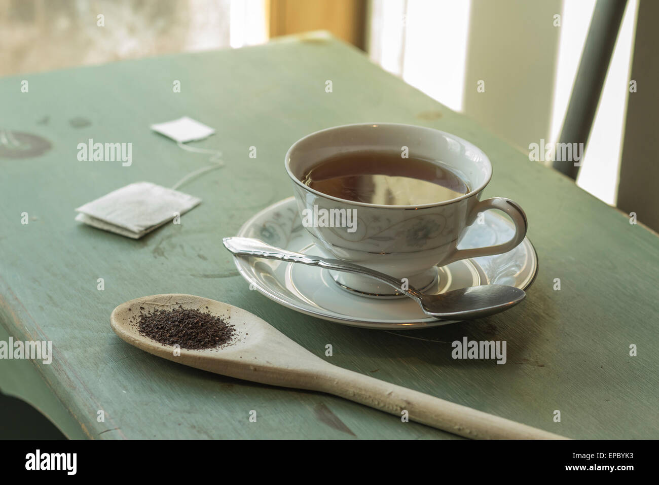 British black tea in a dainty tea cup and saucer Stock Photo - Alamy
