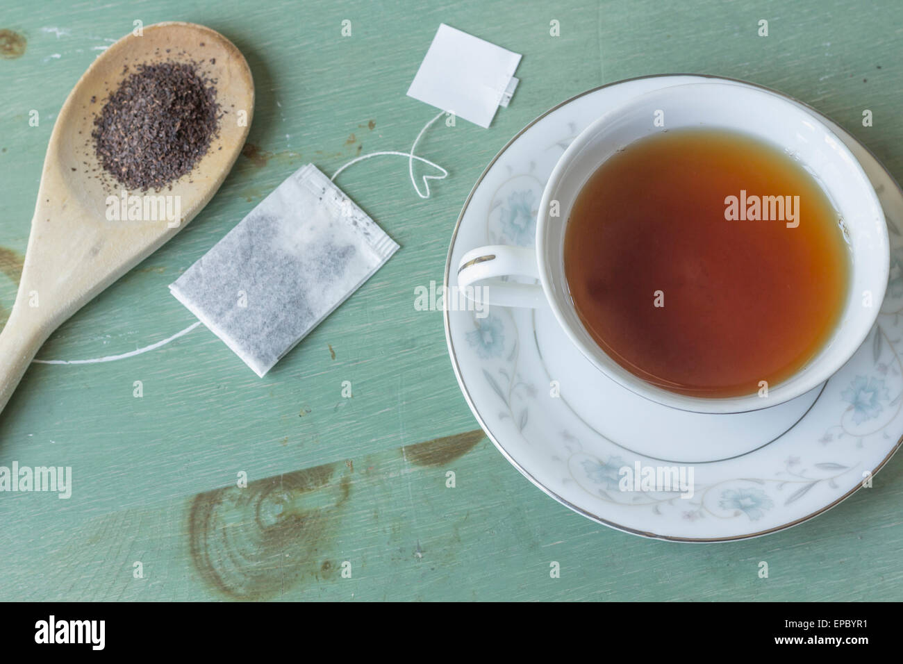 British black tea in a dainty tea cup and saucer Stock Photo - Alamy