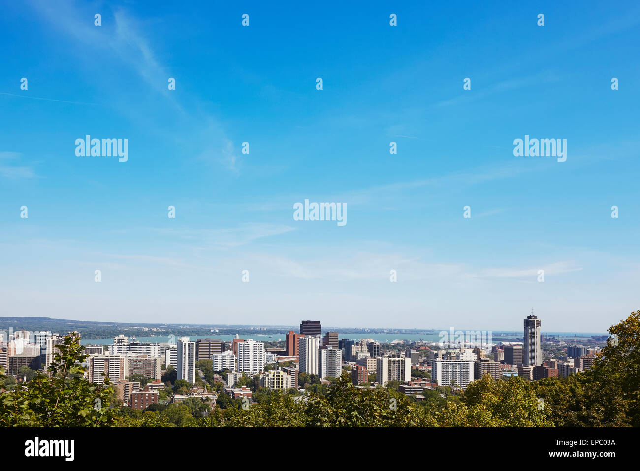 Downtown Hamilton viewed from the escarpment; Hamilton, Ontario, Canada ...