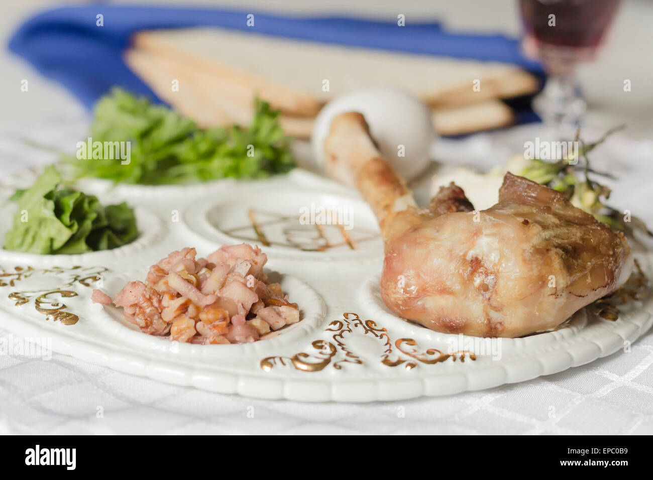 Passover sedar plate hi-res stock photography and images - Alamy